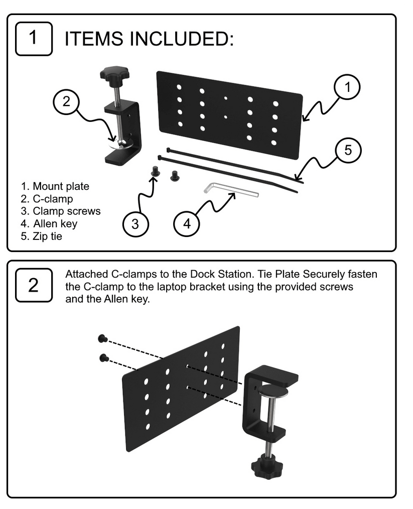 Docking Station Side-Mount Bracket Holder-Compatible with Dell/Thunder ...